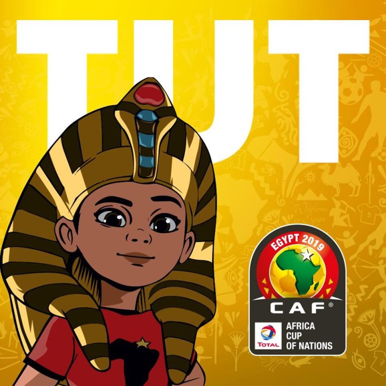 2019-06-19 Egypt AFCON 2019 Football African Cup logo and Mascot Tut ...